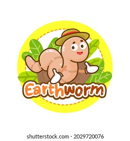 Cartoon Cute Earthworm Character Vector Stock Vector (Royalty Free ...