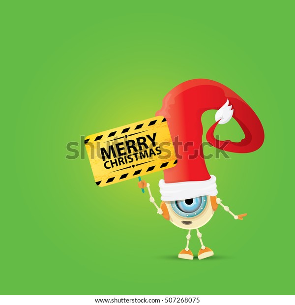 Cartoon Cute Elf Robot Merry Christmas Stock Vector (Royalty Free ...
