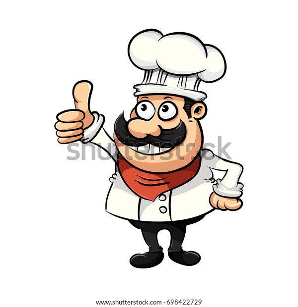 Cartoon Cute Funny Chef Cook Cap Stock Vector (Royalty Free) 698422729 ...