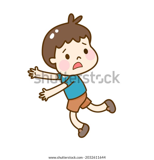 Cartoon Cute Kid Runing Vector Stock Vector (Royalty Free) 2032611644 ...