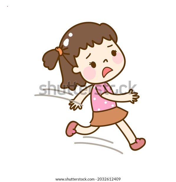 Cartoon Cute Kid Runing Vector Stock Vector (Royalty Free) 2032612409 ...