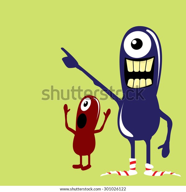 Cartoon Cute Monsters Friendly Monster Best Stock Vector (Royalty Free ...