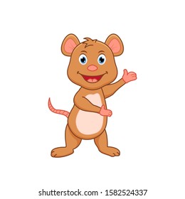 Cartoon Cute Mouse Presenting Showing: เวกเตอร์สต็อก (ปลอดค่าลิขสิทธิ์ ...