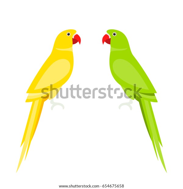 Cartoon Cute Parrot Large Parakeets Blue Stock Vector (Royalty Free ...