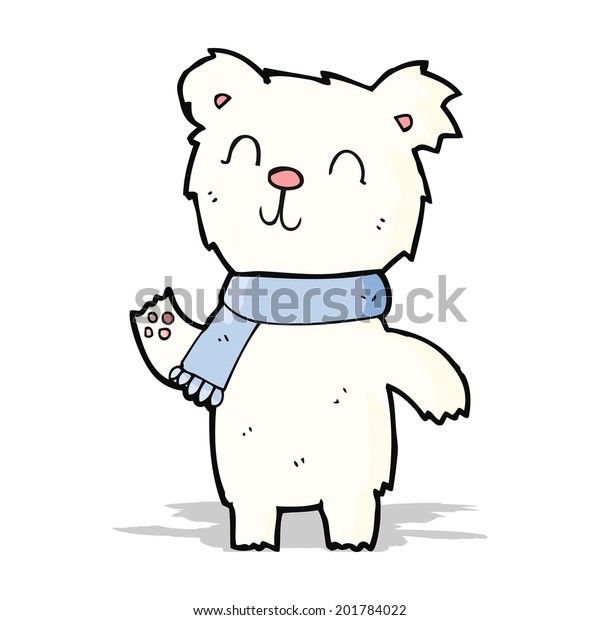 Cartoon Cute Polar Bear Cub Stock Vector Royalty Free 201784022