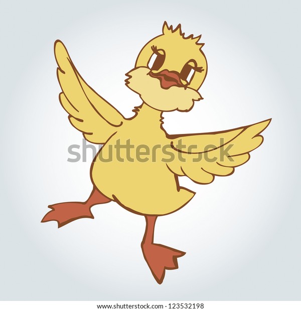 Cartoon Dancing Duck Vector Illustration Stock Vector (Royalty Free ...
