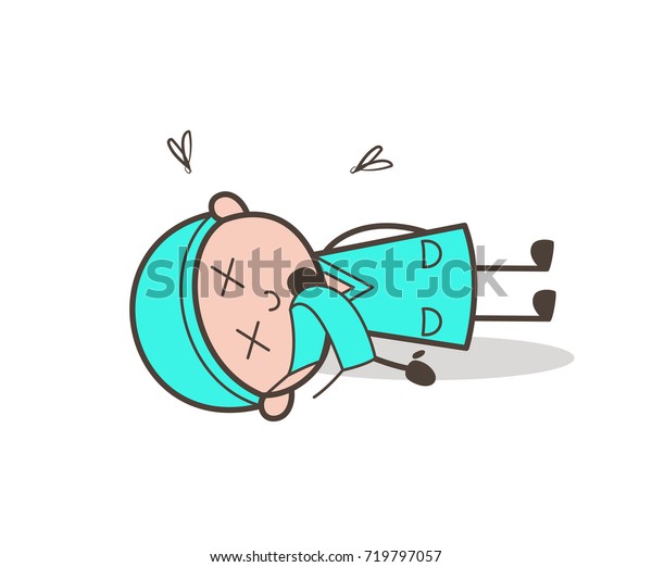 Cartoon Dead Surgeon Body Vector Illustration Stock Vector (Royalty ...
