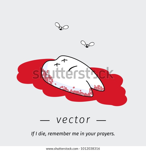 Cartoon Dead Tooth Blood Vector Design Stock Vector (Royalty Free ...