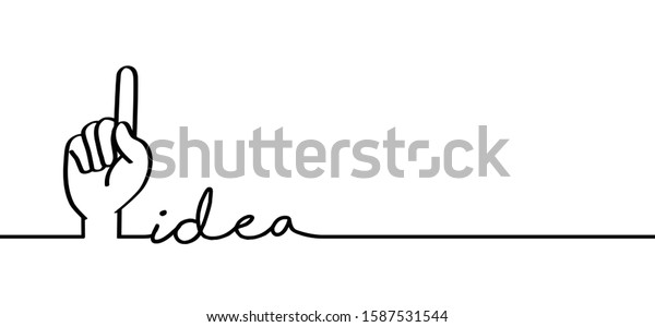 Cartoon Deaf Sign Language Idea Finger Stock Vector (Royalty Free ...
