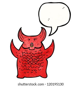 Cartoon Roaring Demon Stock Illustration 136810160