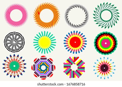 Cartoon Design Icon Set On White Stock Vector (Royalty Free) 1676858716 ...