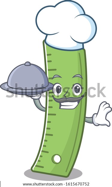 Cartoon Design Ruler Chef Having Food Stock Vector (Royalty Free ...