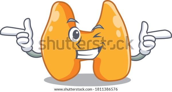 Cartoon Design Thyroid Showing Funny Face Stock Vector (Royalty Free ...