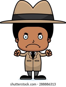 Cartoon Detective Boy Looking Angry Stock Vector (Royalty Free ...
