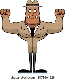 Cartoon Detective Looking Angry Stock Vector (Royalty Free) 1071864329 ...