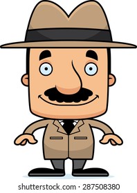 Cartoon Detective Man Looking Angry Stock Vector (Royalty Free) 287484122
