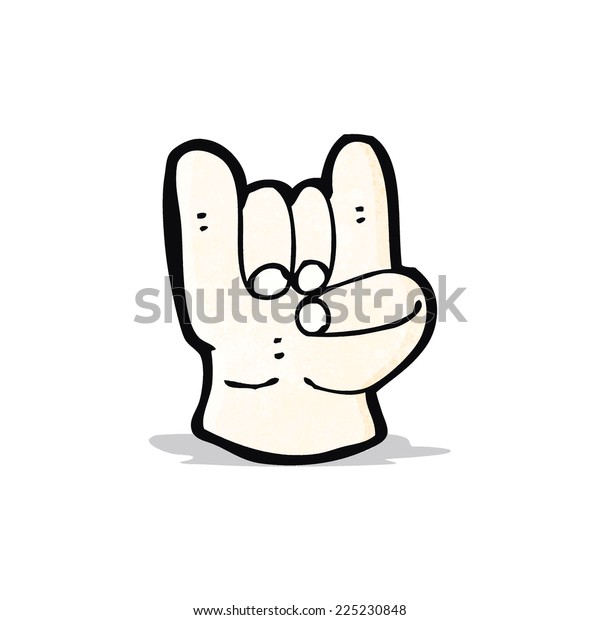 Cartoon Devil Rock Symbol Stock Vector (Royalty Free) 225230848 ...