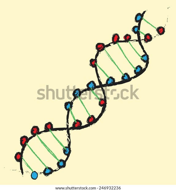 Cartoon Dna Helix Vector Illustration Stock Vector (Royalty Free) 246932236