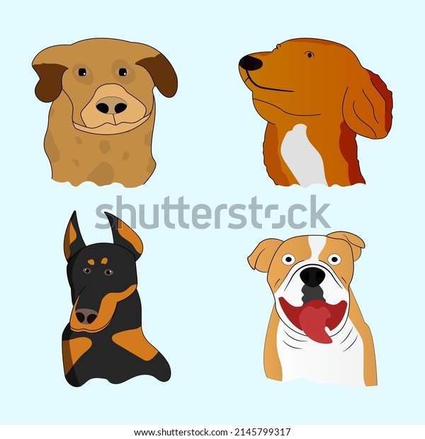 Cartoon Dog Bread Vector Illustration Stock Vector (Royalty Free ...