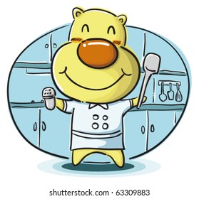 Cartoon Dog Chef Stock Vector (Royalty Free) 63309883 | Shutterstock