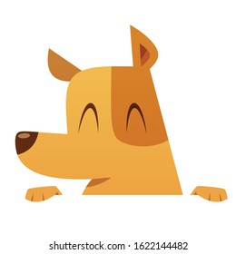 Cartoon Dog Hanging Vector Isolated Illustration Stock Vector (Royalty ...
