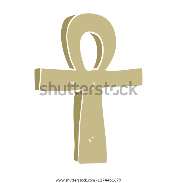 Cartoon Doodle Ankh Symbol Stock Vector (Royalty Free) 1174461679 ...