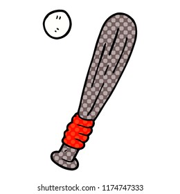 Cartoon Doodle Baseball Bat Stock Vector (Royalty Free) 1174747333 ...