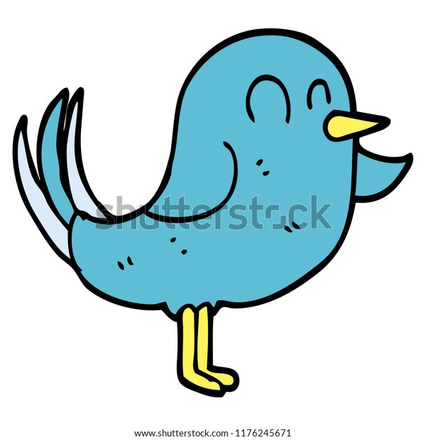 Cartoon Doodle Bird Pointing Stock Vector (Royalty Free) 1176245671 ...