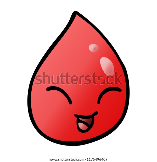 Cartoon Doodle Blood Drop Stock Vector (Royalty Free) 1175496409 ...