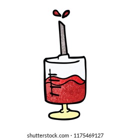 Cartoon Doodle Blood Sample Stock Vector (Royalty Free) 1175469127 ...