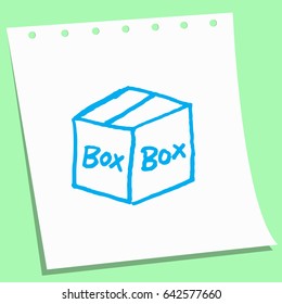 Cartoon Doodle Box Sketch Vector Illustration Stock Vector (Royalty ...