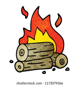Cartoon Doodle Burning Logs Stock Vector (Royalty Free) 1173079366 ...
