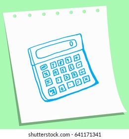 Cartoon Doodle Calculator Sketch Vector Illustration Stock Vector ...