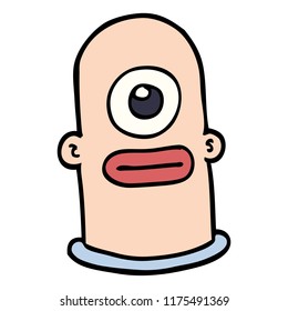 Cartoon Doodle Cyclops Face Stock Vector (Royalty Free) 1175491369 ...