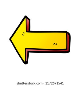 Cartoon Doodle Directing Arrow Stock Vector (Royalty Free) 1172691541 ...