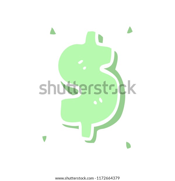 Cartoon Doodle Dollar Sign Stock Vector (Royalty Free) 1172664379 ...