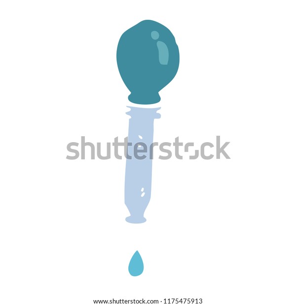 Cartoon Doodle Dripping Pipette Stock Vector (Royalty Free) 1175475913 ...
