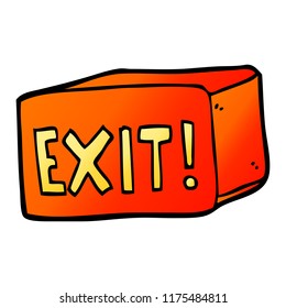 Cartoon Doodle Exit Sign Stock Illustration 1181572081 | Shutterstock