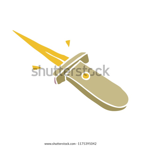 Cartoon Doodle Flick Knife Stock Vector (Royalty Free) 1175395042 ...