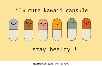 Cartoon Doodle Funny Capsule Vector Colorful Stock Vector (Royalty Free ...