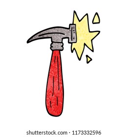 Cartoon Doodle Hammer Banging Stock Vector (Royalty Free) 1173332596 ...