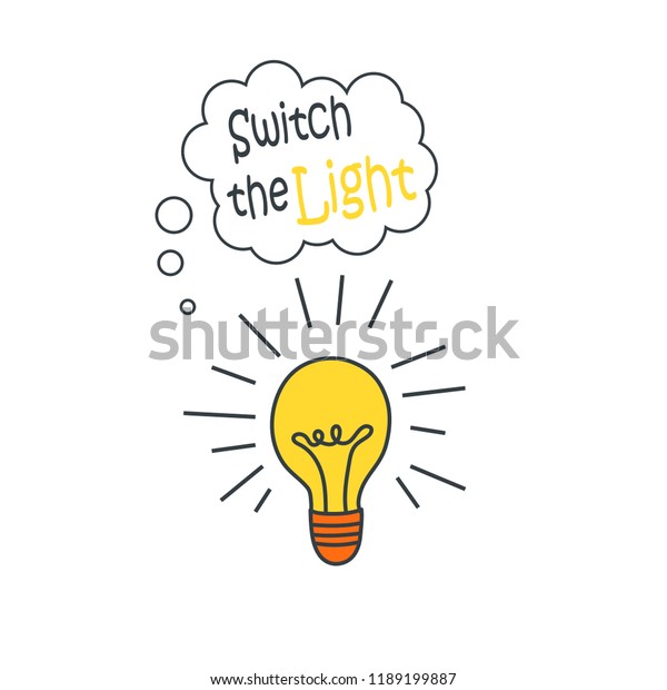 Cartoon Doodle Handdrawn Vector Switched Light Stock Vector (Royalty ...