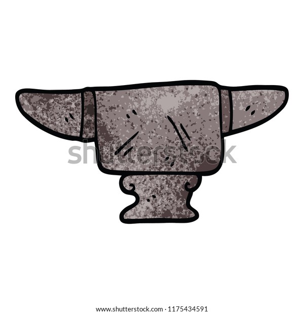 Cartoon Doodle Heavy Old Anvil Stock Vector (Royalty Free) 1175434591 ...
