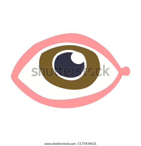 Cartoon Doodle Human Eye Stock Vector (Royalty Free) 1175434621 ...