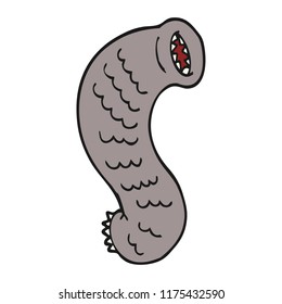 Cartoon Doodle Hungry Leech Stock Vector (Royalty Free) 1175432590 ...
