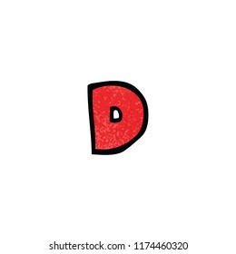 Cartoon Doodle Letter D Stock Vector (Royalty Free) 1174460320 ...