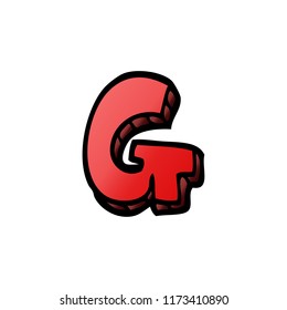Cartoon Doodle Letter G Stock Vector (Royalty Free) 1173410890 ...