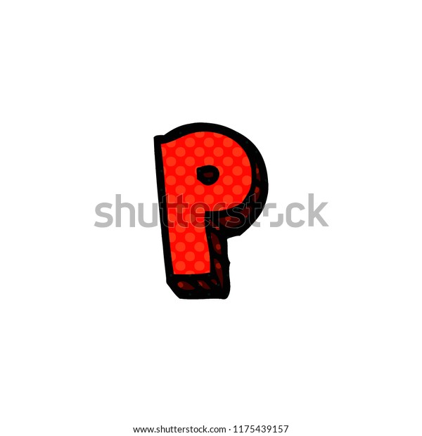 Cartoon Doodle Letter P Stock Vector (Royalty Free) 1175439157 ...