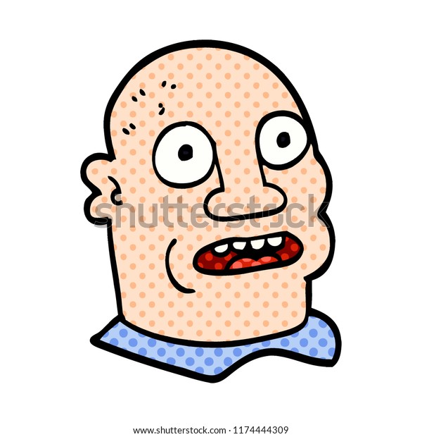 Cartoon Doodle Mans Head Stock Vector (Royalty Free) 1174444309 ...