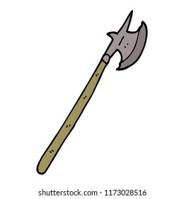Cartoon Doodle Medieval Halberd Stock Vector (Royalty Free) 1173028516 ...